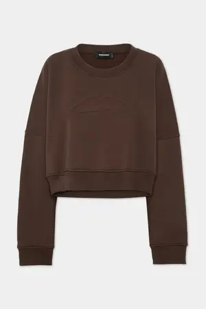 Dsquared2 Relax Fit Crewneck Icon New Generation Sweatshirt - Brown