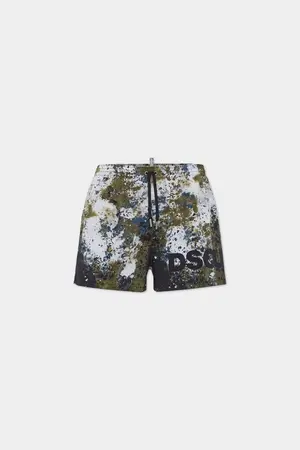 Dsquared2 Canadian Camouflage Midi Swim Boxer - Red