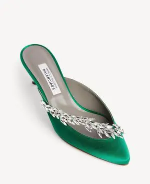 Balenciaga X Manolo Blahnik Almond-toe Mules