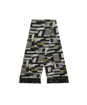 Dolce & Gabbana Abstract-print Silk Scarf - Black