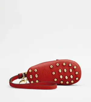 TOD'S Metal Dots Gommino Charm In Leather