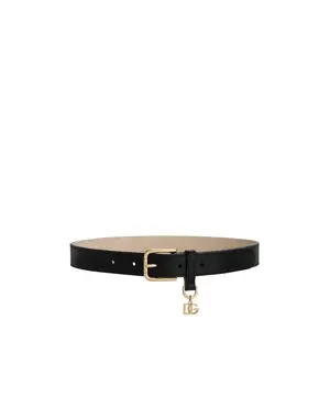 Dolce & Gabbana Charm-detail Buckle Belt - Black