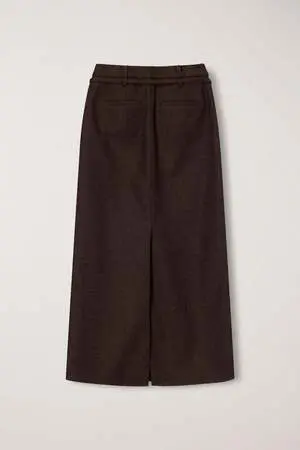 DUNST Maxi Wrap Skirt Brown