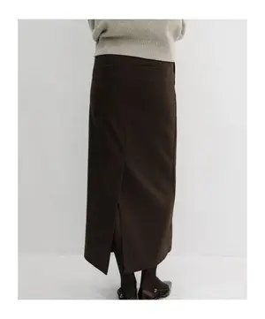 DUNST Maxi Wrap Skirt Brown