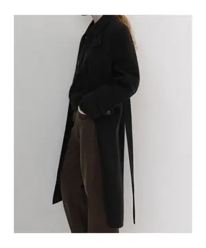 DUNST Belted Cashmere Mac Coat