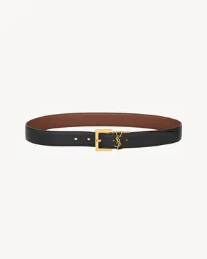 Saint Laurent Cassandre Reversible Belt