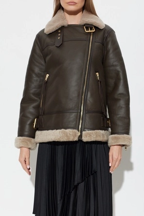 ALLSAINTS Long-sleeve Leather Jacket With An Asymmetrical Zipper
