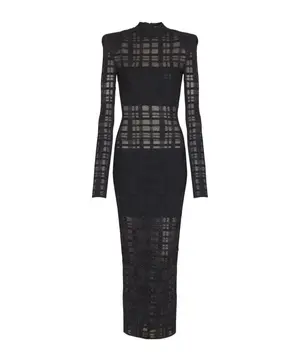 Balmain Long-sleeved Dress - Black