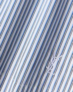 Saint Laurent Striped Cotton Poplin Shorts