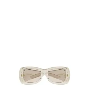 Saint Laurent Howl Oversized Frame Sunglasses - Cream