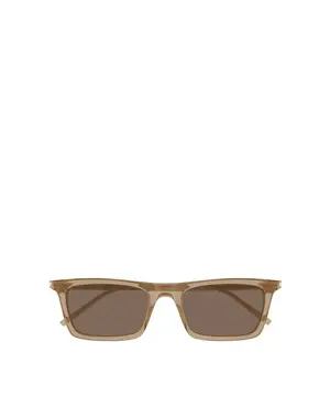 Saint Laurent Rectangle Frame Sunglasses - Brown