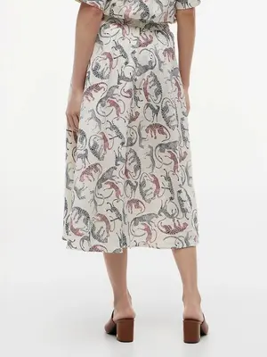 Tommy Hilfiger Pure Linen A-line Midi Skirt