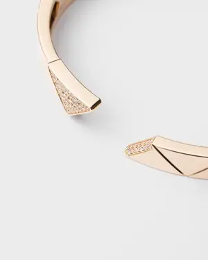 Prada Eternal Gold Bangle Bracelet In Gold With Diamonds