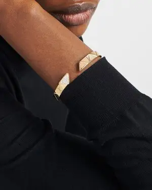 Prada Eternal Gold Bangle Bracelet In Gold With Diamonds
