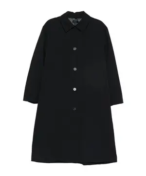 Soeur Single-breasted Long Coat - Black