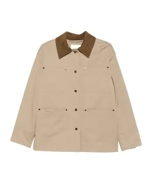 JOSEPH Suede-collar Utility Jacket - Nude