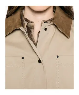 JOSEPH Suede-collar Utility Jacket