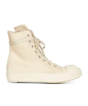 Rick Owens Lace-up High-top Casual Shoes - Ivory