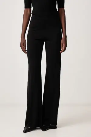 Soeur High-waisted Knit Flare Pants