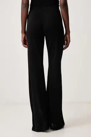Soeur High-waisted Knit Flare Pants