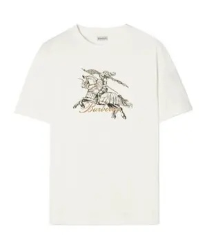 Burberry Etched Knight Crewneck T-shirt - Chalk White