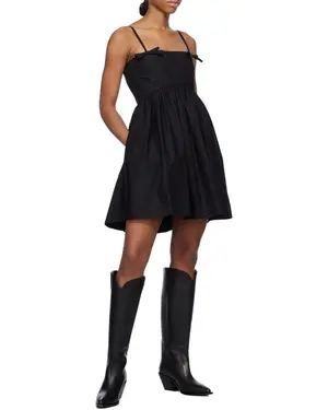 GANNI Poplin Strap Mini Dress