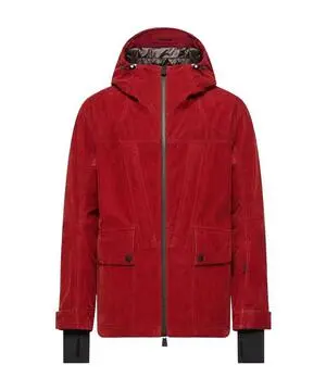 Moncler Airolo Corduroy Insulated Hooded Ski Jacket - Deep Red