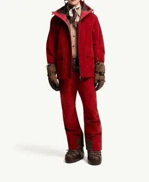 Moncler Airolo Corduroy Insulated Hooded Ski Jacket