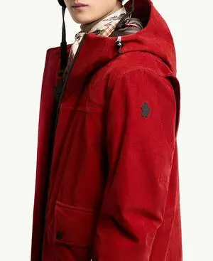 Moncler Airolo Corduroy Insulated Hooded Ski Jacket