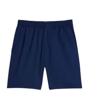 AMI Paris De Coeur Elasticated Waistband Track Shorts - Blue