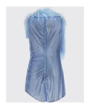 Giuseppe Di Morabito Draped Feather Mini Dress