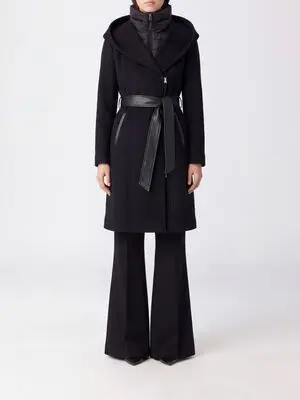 Mackage Shia Belted Funnel-neck Coat