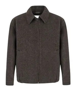 DUNST Mélange Zip-up Jacket - Black