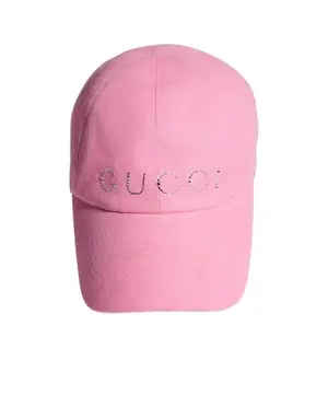 Gucci Canvas Baseball Hat With Print - Pink
