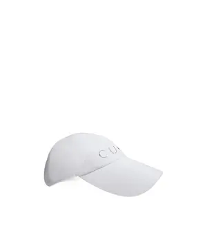 Gucci Logo Embroidered Baseball Cap - White