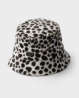 Prada Printed Calf-hair Bucket Hat