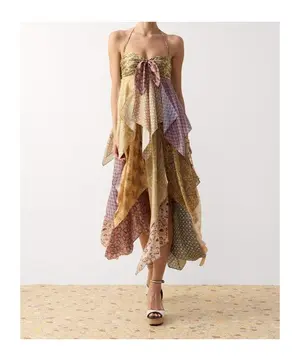 Zimmermann Fairlight Scarf Halter Dress