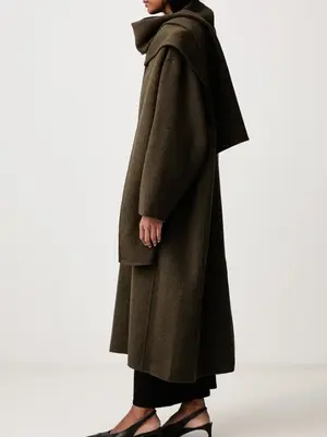 Soeur Scarf-collar Long Coat