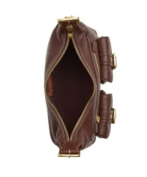 COACH Allison Zip Top Shoulder Bag - Brown