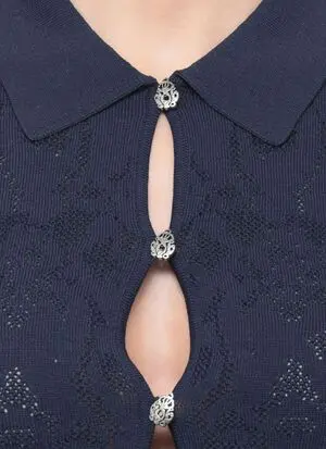 DONDUP Lace Cut-out Cropped Cardigan