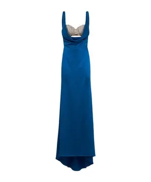 Giuseppe Di Morabito Long Dress With Crystal Bra Detail