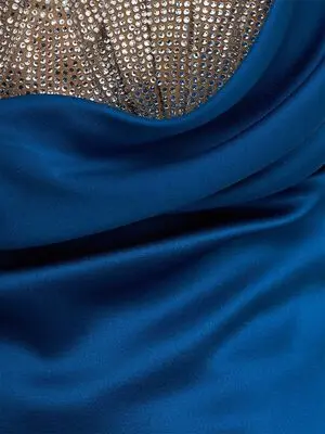 Giuseppe Di Morabito Long Dress With Crystal Bra Detail