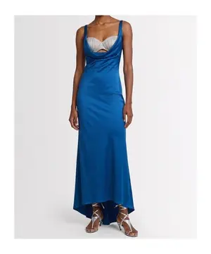 Giuseppe Di Morabito Long Dress With Crystal Bra Detail