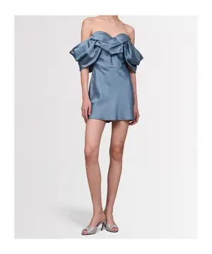Giuseppe Di Morabito Draped Short Silk Dress