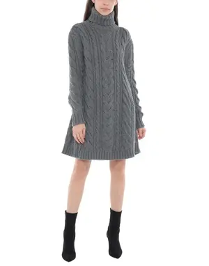 Dolce & Gabbana Turtleneck Cable Knit Mini Dress