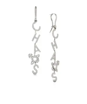 VIVIENNE WESTWOOD Letter Earrings - Gray