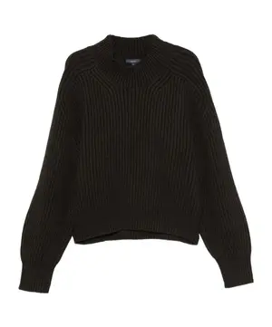 Soeur Half-turtleneck Ribbed Sweater - Black