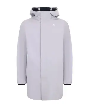 K-WAY Marlyn Hooded Logo-patch Coat - White