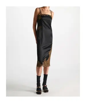 Dorothee Schumacher Shiny Statement Midi Lingerie Dress