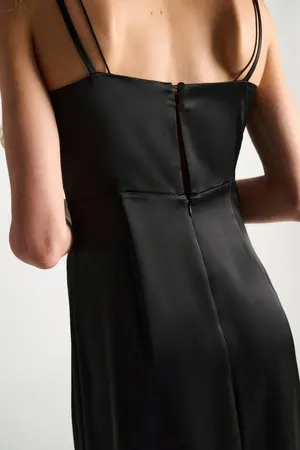 Dorothee Schumacher Shiny Statement Midi Lingerie Dress